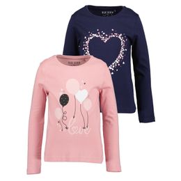 Blue Seven M&auml;dchen Langarmshirt "Langarmshirts", bunt, Gr. 128, 100% Baumwolle, Shirts