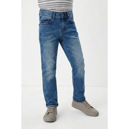 s.Oliver JUNIOR Jungen Regular-fit-Jeans, blau, Gr. 140, Denim/Jeans, Obermaterial: 80% Baumwolle, 19% Polyester, 1% Elasthan, Jeans, mit