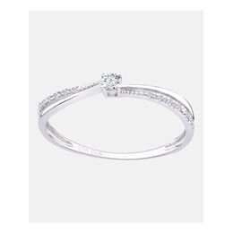 Diamant L'&eacute;ternel Verlobungsring aus 375 Wei&szlig;gold mit Diamant | Gr.: 58