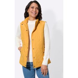 Casual Looks Damen Steppweste, gelb, Gr. 38, unifarben, 100% Polyester, Westen