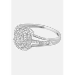 Diamant Exquis Ring aus 375 Wei&szlig;gold mit Diamant | Gr.: 54