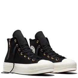 Converse Damen Sneaker "CHUCK TAYLOR ALL STAR PLATFORM LIFT ZIPPERS", Gr. 42, schwarz, Textil, Schuhe