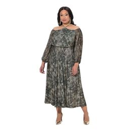 Ulla Popken Kleid in olivgrau | Gr.: 52 - Normalgr&ouml;&szlig;e