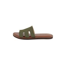 Les Trop&eacute;ziennes par M Belarbi Flache Ledersandalen &bdquo;Emia Suede&ldquo; Gr&uuml;n | Gr.: 41