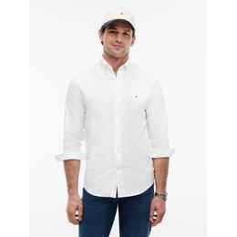 Tommy Hilfiger Herren Langarmhemd "SOLID HERITAGE OXFORD Regular Fit", wei&szlig;, Gr. S, Web, Obermaterial: 100% Baumwolle, Hemden, Regular Fit Oxford