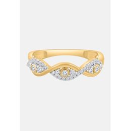 Diamant Exquis Ring aus 585 Gelbgold mit Diamant | Gr.: 56