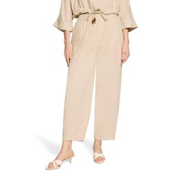 Cartoon Damen Leinenhose "Damen mit Gummizug", beige, Gr. 42, Leinenmischung, Obermaterial: 55% Leinen, 45% Viskose, Hosen