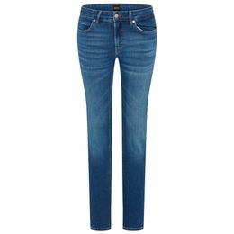 BOSS Orange Damen Slim-fit-Jeans "JACKIE MR 10.0 Premium Damenmode", blau, Gr. 33, Denim/Jeans, Obermaterial: 92% Baumwolle, 6% Polyester, 2%