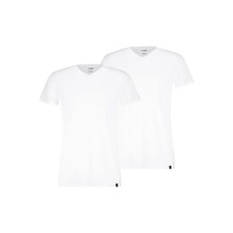 Puma Herren T-Shirt "T-Shirt V-Neck Tee 2P 2er Pack", wei&szlig;, Gr. M, Obermaterial: 100% Baumwolle CO., Shirts
