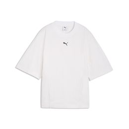 Puma Damen T-Shirt "Dare To Tailliertes T-Shirt Damen", wei&szlig;, Gr. L, clean, Obermaterial: 100% Baumwolle. Rippe: 80% Baumwolle, 20% Polyester, Shirts