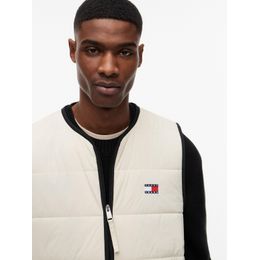 Tommy Jeans Herren Steppweste "TJM HERITAGE FLAG QUILTED", beige, Gr. XL, Web, Obermaterial: 100% Nylon. Futter: 100% Polyester. F&uuml;llung: 50%