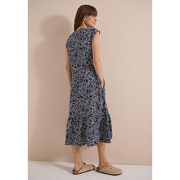 Cecil Damen Midikleid, blau, Gr. L, Paisley, Stoff, 100% Viskose, Kleider, mit Paisleymuster