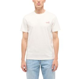 Mustang Herren Kurzarmshirt "Herren Style Austin", beige, Gr. S, Jersey, 100% Baumwolle, Shirts