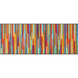 L&auml;ufer, B:75cm H:7mm L:190cm, bunt, wash+dry by Kleen-Tex, Kunstfaser, Flur, Teppiche, "Mikado Stripes", Schmutzfangl&auml;ufer, modernes Streifen Design,