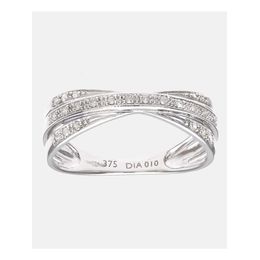 Diamant L'&eacute;ternel Ring aus 375 Wei&szlig;gold mit Diamant | Gr.: 54