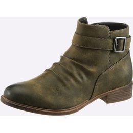 Andrea Conti Damen Stiefelette, Gr. 40, gr&uuml;n, Lederimitat, Schuhe