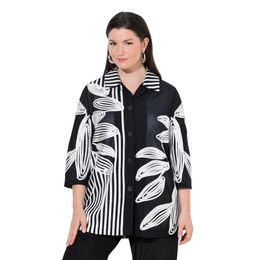 Ulla Popken Hemdbluse in schwarz | Gr.: 50-52