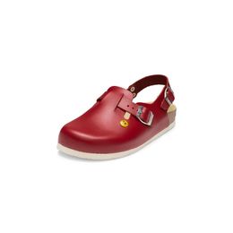 vitaform Echt Leder Clogs in rot WS | Gr.: 45