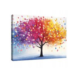 WALLARENA Leinwandbild Baum in Bunt | Gr.: 40 x 30 cm