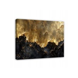 WALLARENA Leinwandbild Marmor in Golden | Gr.: 60 x 40 cm