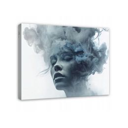 WALLARENA Leinwandbild Frau in Blau | Gr.: 60 x 40 cm