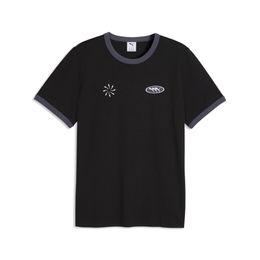 Puma T-Shirt "FUTURE.Puma.ARCHIVE Ringer-T-Shirt Erwachsene", schwarz, Gr. XS, Obermaterial: 100% Baumwolle. Rippe: 20% Polyester, 80% Baumwolle,