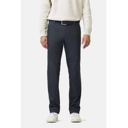MEYER Herren Chinos "BONN", blau, Gr. 48, unifarben, 50% Baumwolle, 32% Polyester, 15% Viskose, 3% Elasthan, Hosen, mit Flexiblen Bund