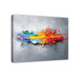 WALLARENA Leinwandbild Abstrakt in Grau | Gr.: 120 x 80 cm