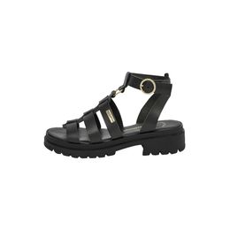 Les Trop&eacute;ziennes par M Belarbi Flache Ledersandalen von Tobosued Schwarz | Gr.: 41