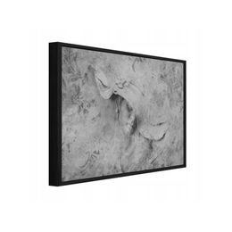 WALLARENA Bild mit Rahmen Frau in Grau | Gr.: 40 x 30 cm