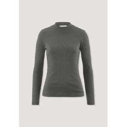 hessnatur Rib Longsleeve Slim in tannengr&uuml;n | Gr.: 48