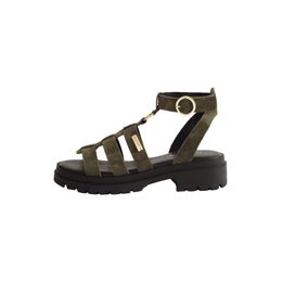 Les Trop&eacute;ziennes par M Belarbi Flache Ledersandalen von Tobosued Gr&uuml;n | Gr.: 38