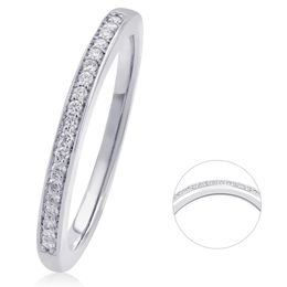 ONE ELEMENT Damen Diamantring "0.09 ct Diamant Brillant Memoire Ring", 52, 0,09, Diamanten Gold Wei&szlig;gold 585, silber, Diamanten, Gold, Wei&szlig;gold 585,