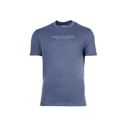 Armani Exchange Herren T-Shirt "T-Shirt T-SHIRT 1er Pack", blau, Gr. L, Obermaterial: 100% Baumwolle CO., Shirts