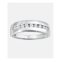 Diamant L'&eacute;ternel Ehering aus 375 Wei&szlig;gold mit Zirkonia | Gr.: 49