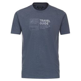 Casamoda Herren T-Shirt "Casamoda T-Shirt uni", blau, Gr. M, 50% Baumwolle, 50% Polyester, Shirts