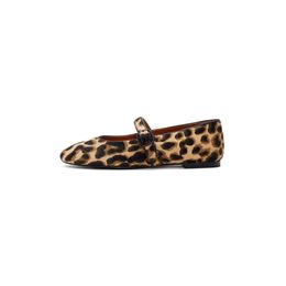 Derimod Ballerina Damen Gr&ouml;&szlig;e 40 hellbraun / schwarz Sommerschuhe