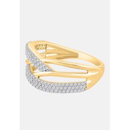 Diamant Exquis Ring aus 375 Gelbgold mit Diamant | Gr.: 56