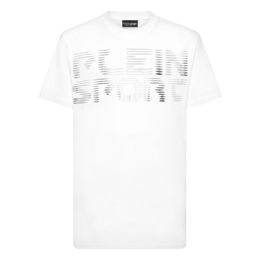 Plein Sport Herren T-Shirt "Rundhals-T-Shirt", silber, Gr. XXL, Obermaterial: 100% Baumwolle, Shirts