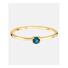 Diamant L'&eacute;ternel Ring aus 375 Gelbgold mit Topas | Gr.: 58