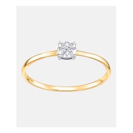 Diamant L'&eacute;ternel Ring aus 375 Gelbgold mit Diamant | Gr.: 50