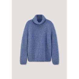 hessnatur Rollkragen Pullover Relaxed in mittelblau | Gr.: XS