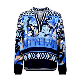 Betty Barclay Longbluse mit Stehkragen in Dunkelblau/Blau | Gr.: 46