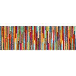 L&auml;ufer, B:60cm H:7mm L:180cm, bunt, wash+dry by Kleen-Tex, Kunstfaser, Flur, Teppiche, "Mikado Stripes", Schmutzfangl&auml;ufer, modernes Streifen Design,