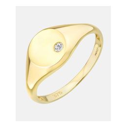 Vanlere Siegelring aus 375 Gelbgold mit Zirkonia | Gr.: 58
