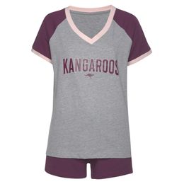 Kangaroos Shorty in bordeaux-grau-meliert | Gr.: 36-38