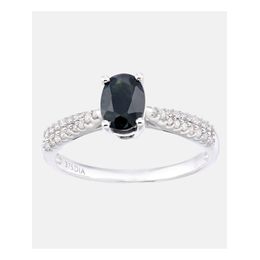 Diamant L'&eacute;ternel Ring aus 375 Wei&szlig;gold mit 1.24 Karat Diamant mit Saphir | Gr.: 53