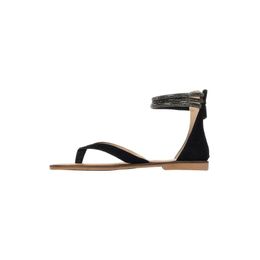 Les Trop&eacute;ziennes par M Belarbi Flache Ledersandalen &bdquo;Les Hodixy&ldquo; Schwarz | Gr.: 39