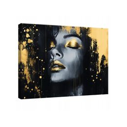 WALLARENA Leinwandbild Frau in Golden | Gr.: 60 x 40 cm