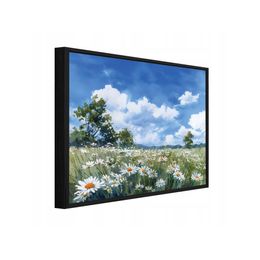 WALLARENA Bild mit Rahmen Blumen in Blau | Gr.: 40 x 30 cm